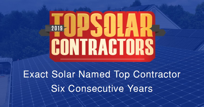 Exact Solar Named to 2019 List of Top Solar Contractors in North ...