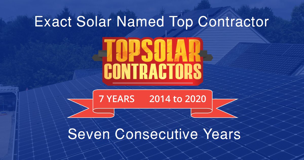 Exact Solar a Top Solar Contractor for 2020 - Exact Solar