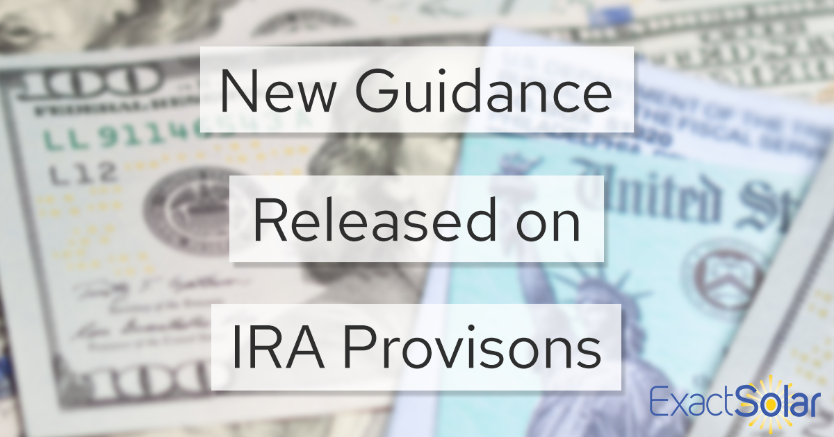 Guidance Announced by the IRS on Inflation Reduction Act Provisions ...